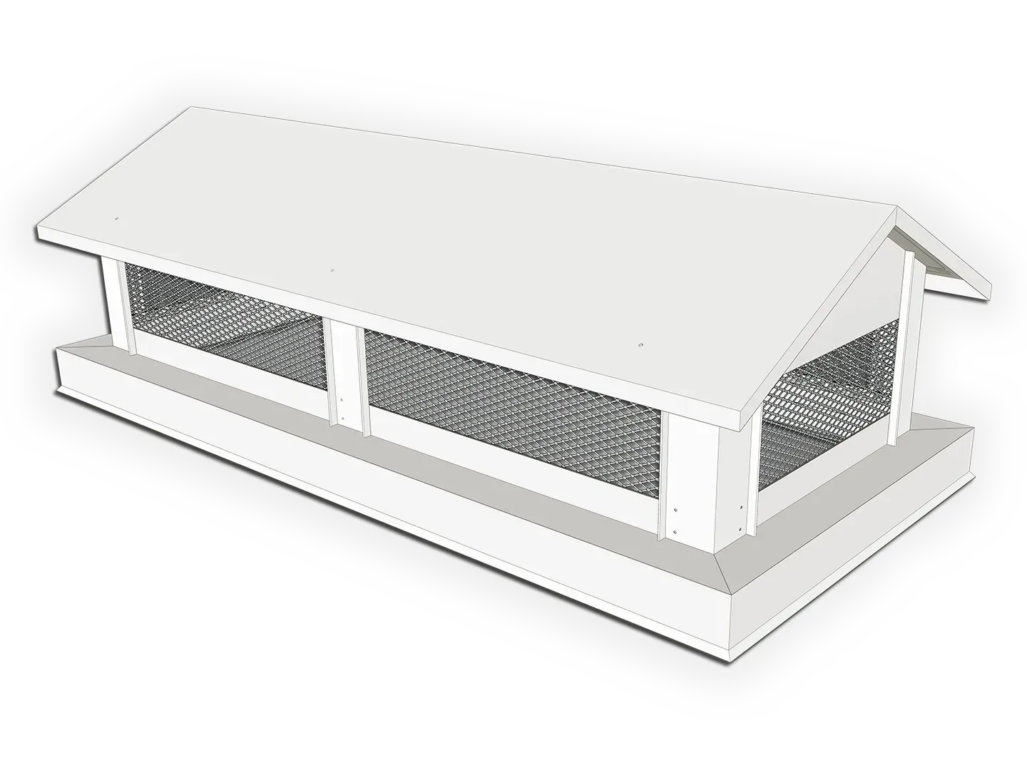 Basic Gable Roof Chimney Cap - Copper, Aluminum, Steel